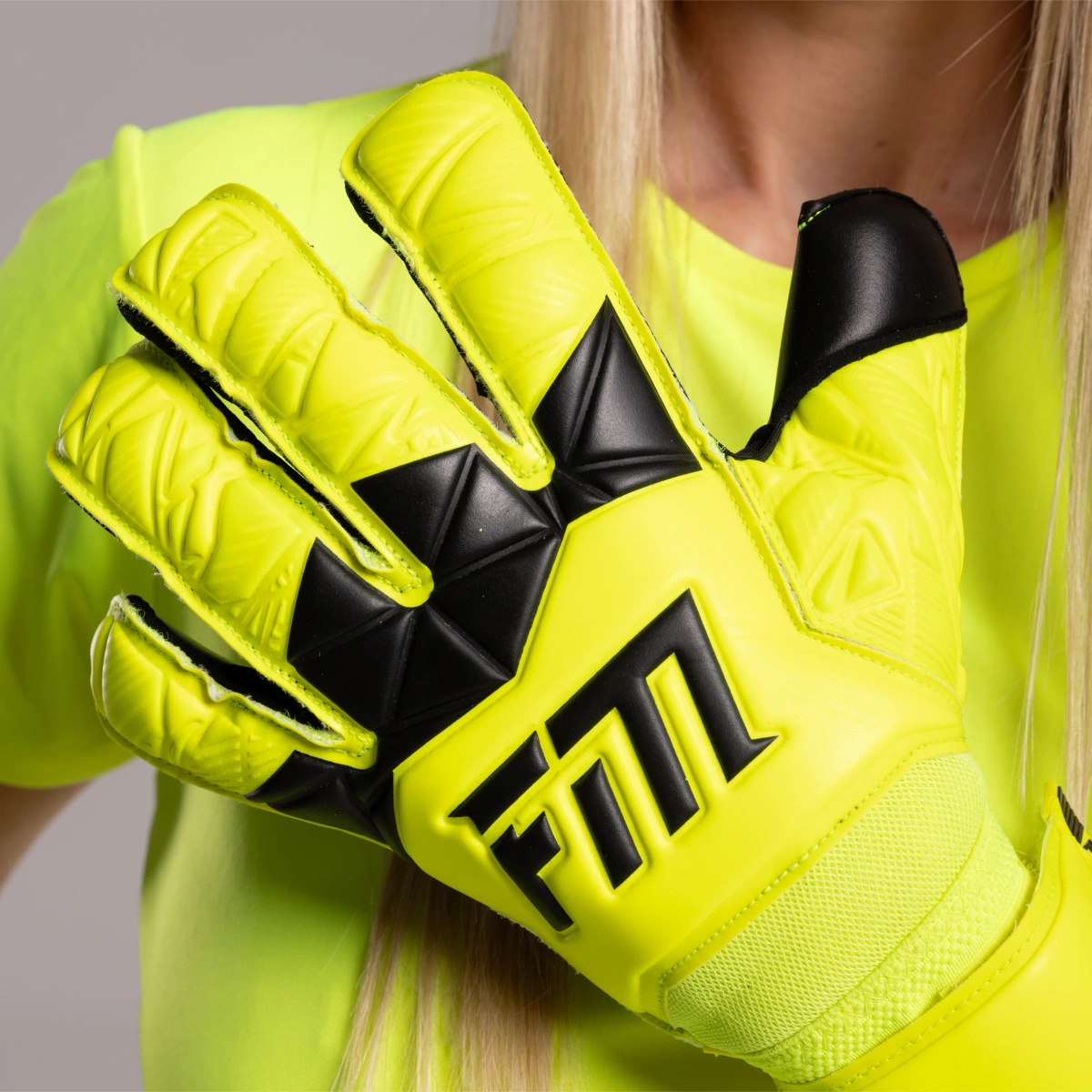 Rękawice bramkarskie Invictus X YELLOW FLUO - rękawice bramkarskie ...